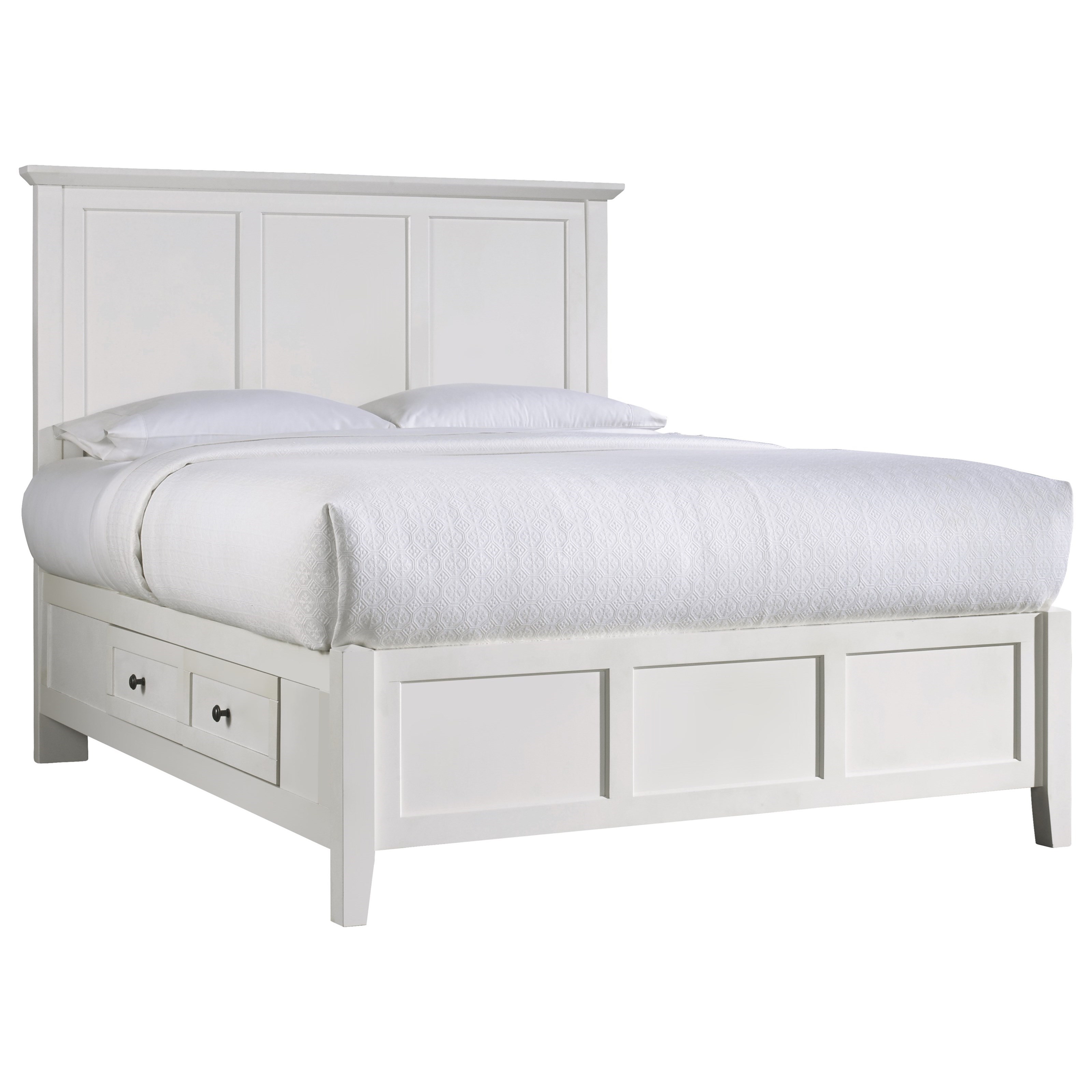 Paragon 4NA4D4 Full Shaker Style Storage Bed Made from Solid Mahogany Sadler s Home Furnishings Platform Beds Low Profile Beds